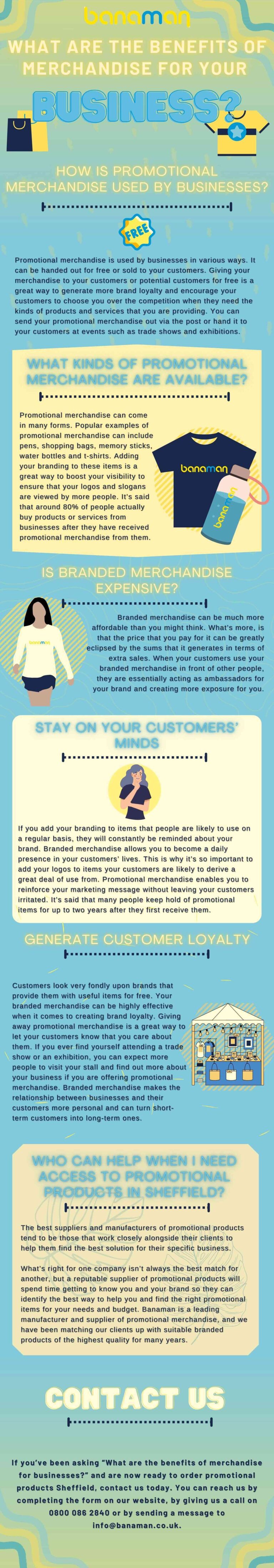 What are the benefits of merchandise for your business?
