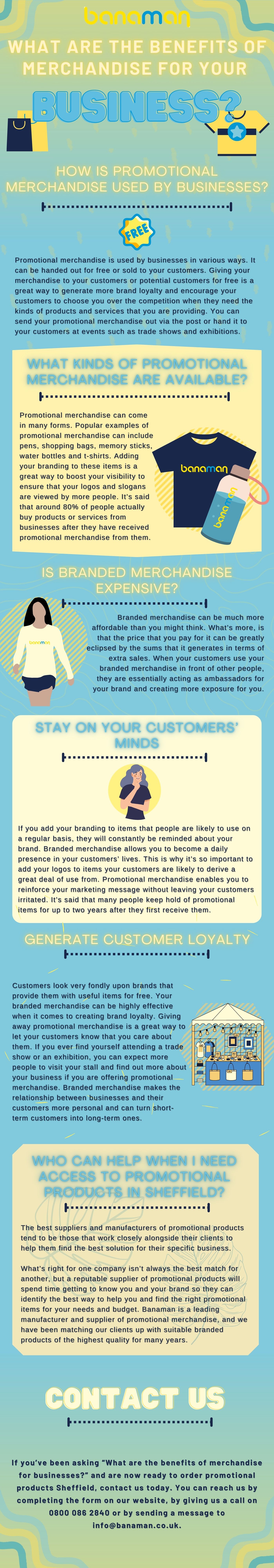 What are the benefits of merchandise for your business?
