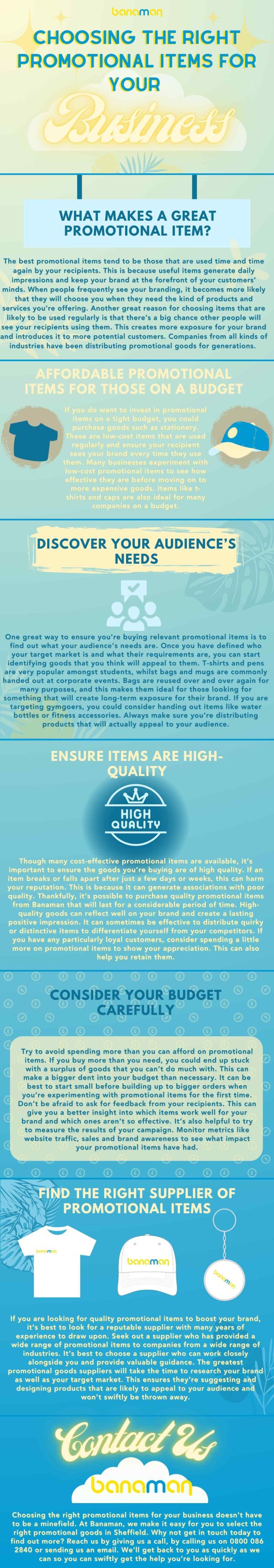 Choosing the right promotional items for your business